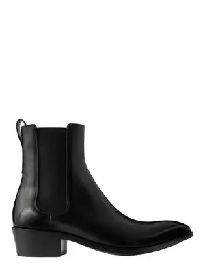 TOM FORD Leather Chelsea Boots - Black