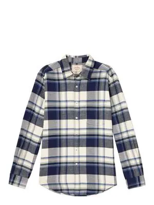 Portuguese Flannel Beck Checked Organic Cotton Shirt - Gray