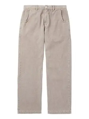 MFPEN Straight-Leg Brushed Organic Jeans Neutrals