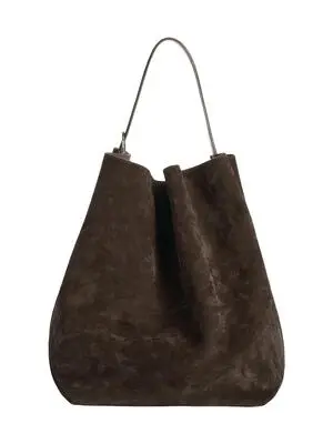 TOTEME Belted Suede Tote - Brown