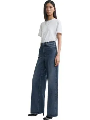 TOTÊME High-waisted Wide-leg Jeans - Dk Blue