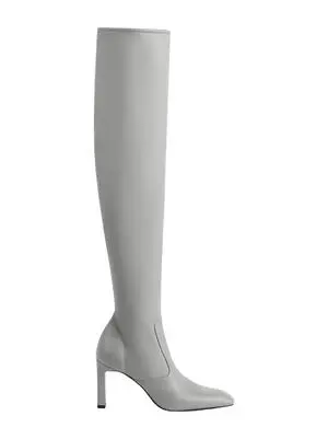 TOTÊME Nappa Over-The-Knee Boots Light Grey