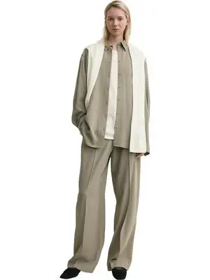 TOTEME Classic Tuxedo Shirt - Taupe
