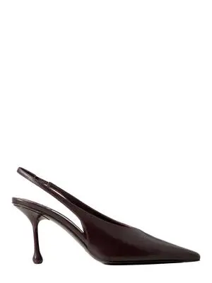 JIMMY CHOO Isa 80 Leather Pumps - Burgundy