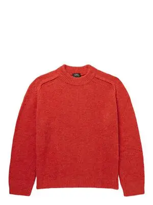 A.p.c. Tyler Alpaca-Blend Mock-Neck Sweater Red