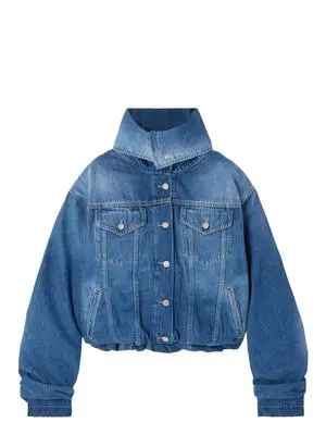 Acne Studios Gathered Denim Jacket - Blue