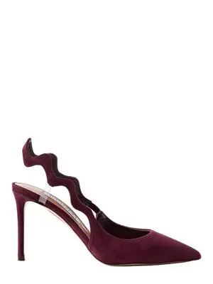 AQUAZZURA Artiste 85 Suede Pumps - Purple
