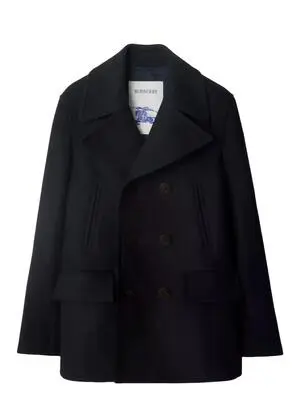 Burberry Double-breasted Pea Coat - Blue