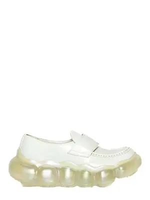 GROUNDS Jewelry Bubble-sole Loafers - White