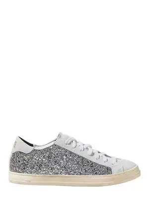 P448 John Glitter Suede Sneakers - White
