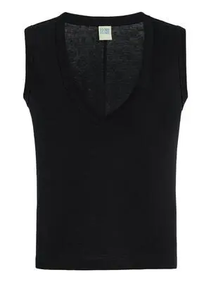 FLORE FLORE Dewi Cotton Tank Top - Black