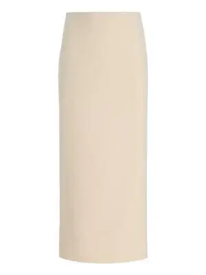 BIRROT Crepe Maxi Skirt - White