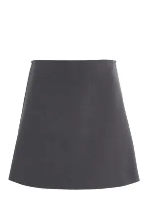 BIRROT Exclusive Lay3 Crepe Mini Skirt - Silver