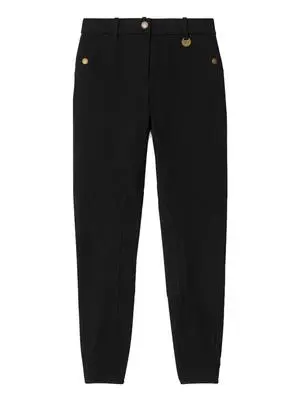 Burberry Herringbone Stretch Cotton Jodhpurs - Black