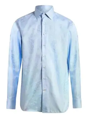 Etro Floral-pattern Long-sleeved Shirt - Blue