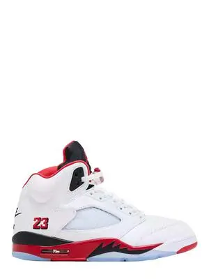 JORDAN Air 5 Fire Red/black Sneakers - White