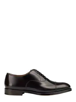 DOUCAL'S Leather Lace-up Oxford Shoes - Brown