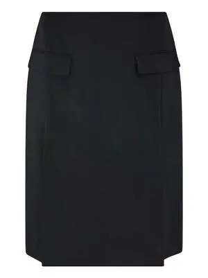 FERRAGAMO Midi Skirt With Slit - Black