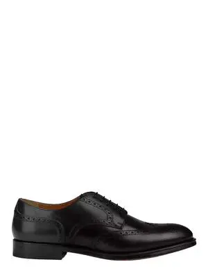 DOUCAL'S Leather Lace-up Brogues - Black
