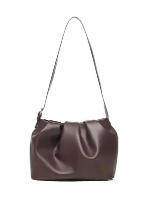 THEMOIRE Lara Pleated Shoulder Bag - Brown
