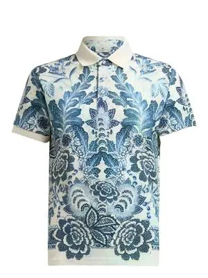 Etro Floral-print Polo Shirt - White