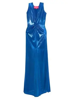 MIAU BY CLARA ROTESCU Twist-front Maxi Dress - Blue
