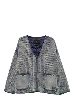 FIVE CM Quilted Denim Jacket - Blue