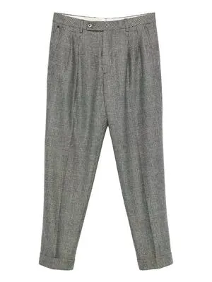 GTA Pleated Checkered Trousers - Grey
