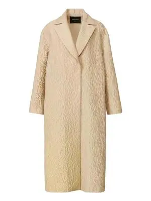 Fabiana Filippi Textured-effect Single-breasted Coat - Neutrals