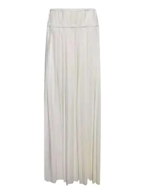 FERRAGAMO Pleated Midi Skirt - White