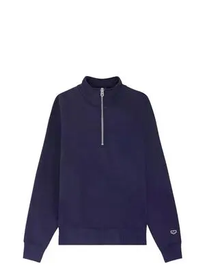 FURSAC Embroidered Half-zip Sweatshirt - Blue