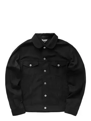 BLACK COMME DES GARÇONS Button-fastening Collared Jacket - Black