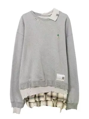 Mihara Yasuhiro Layered Frayed Sweatshirt - Grey