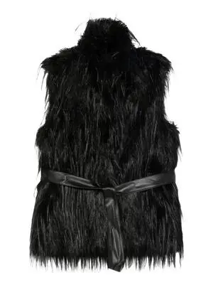 PINKO Faux-Fur Gilet With Belt