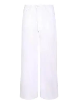 HAIKURE Buttoned Wide-leg Jeans - White