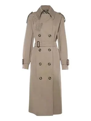 BAZAR DELUXE Double-breasted Trench Coat - Brown