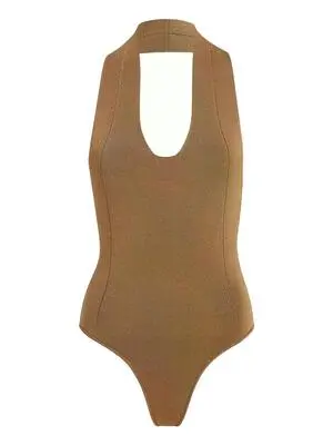 Khaite Toto Halter-neck Bodysuit - Brown