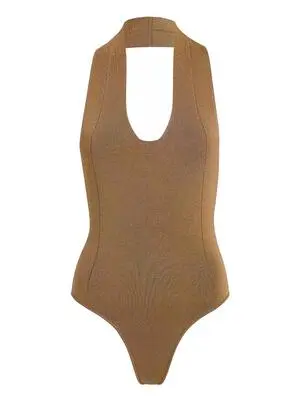 Khaite Toto Halter-Neck Bodysuit Brown
