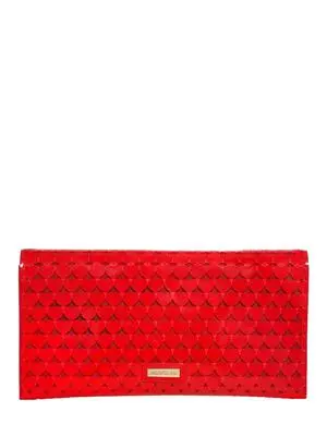 AQUAZZURA Amourose Heart-pattern Clutch Bag - Red
