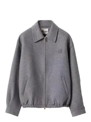 Miu Miu Double Cashmere Blouson Jacket - Grey