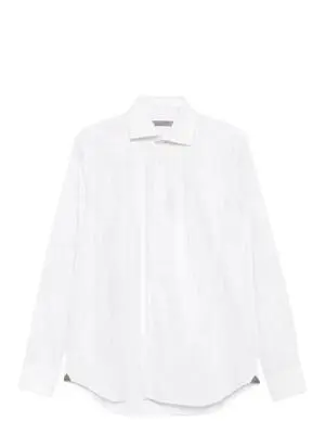 Corneliani Pinstripe Long-sleeved Shirt - White
