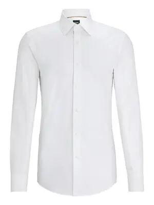 BOSS Long-sleeve Button-down Shirt - White