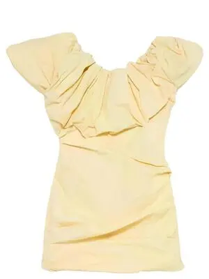 Paris Georgia Rio Puff-sleeve Mini Dress - Yellow