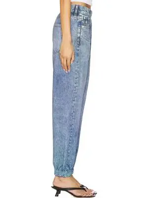 Rag & Bone Elastic-cuff Acid-wash Jeans - Blue