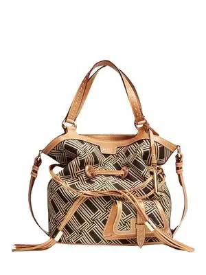 LANCEL Premier Flirt Geometric-Pattern Bucket Bag