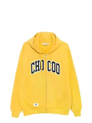 CHOCOOLATE Logo-embroidered Zip Hoodie - Yellow