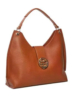 V°73 Federica V Logo-plaque Shoulder Bag - Brown
