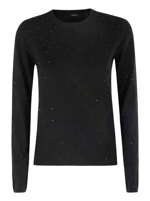 Seventy Embellished Round-neck Sweater - Black