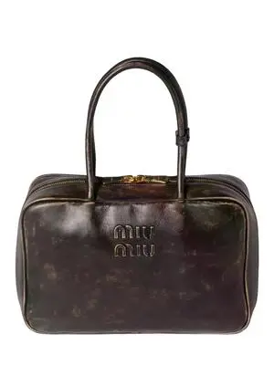 Miu Miu Zip-top Tote Bag - Brown