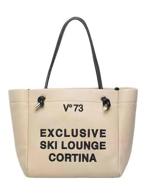 V°73 Cortina Tote Bag With Knot Detail - Neutrals